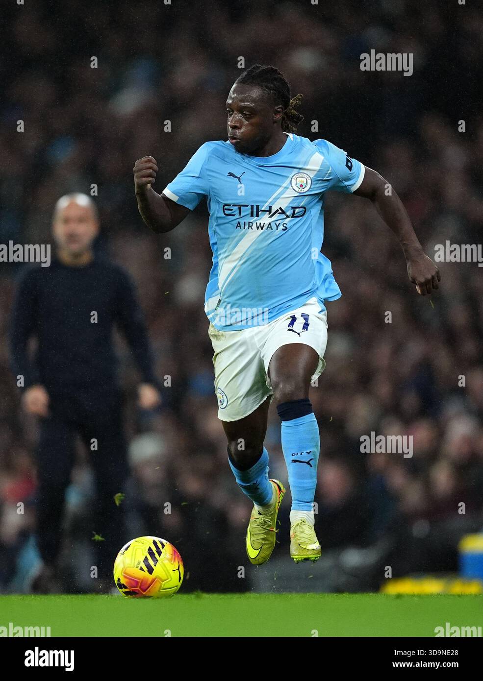 Manchester City's Jeremy Doku during the Premier League match at the ...