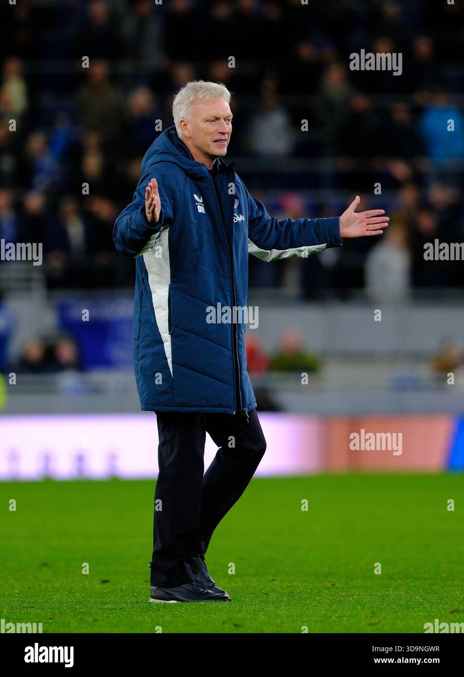 Everton Head Coach David Moyes at full time during the Premier league ...