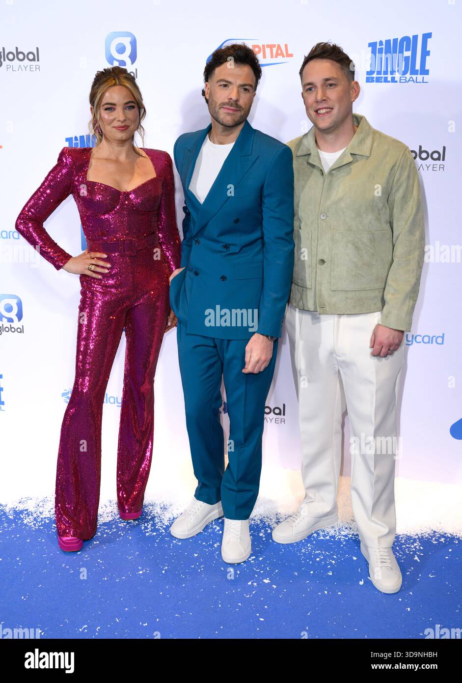 London, UK. December 6th, 2025. Sian Welby, Jordan North and Chris ...