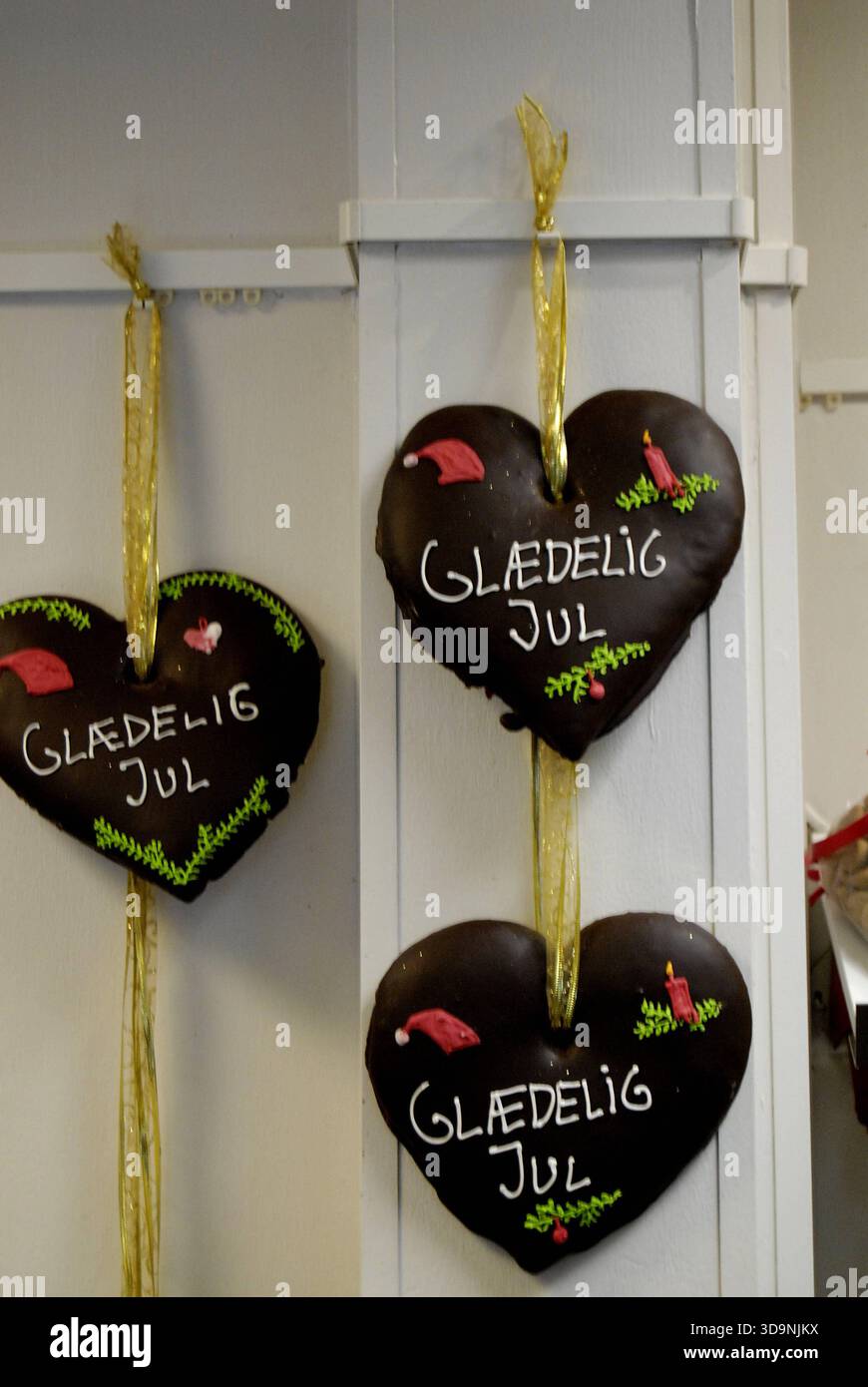 COPENHAGEN/DENMARK Christmas chocolates cake glædelig jul on sale at ...