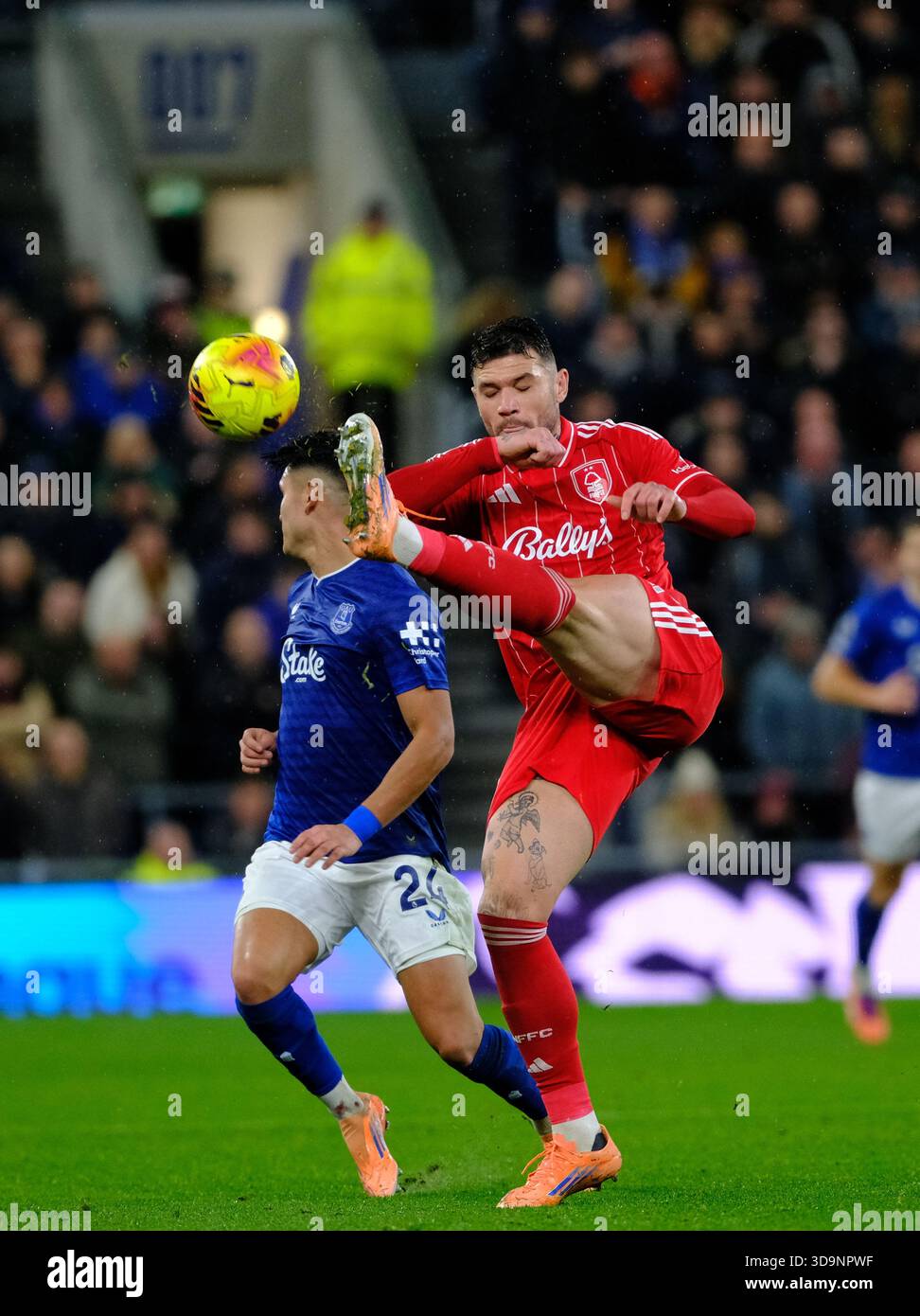 Morato of Nottingham Forest clears the ball during the Premier league ...