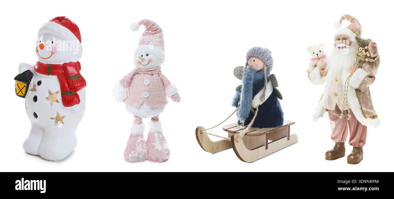 Snowman santa claus figures Cut Out Stock Images & Pictures - Alamy