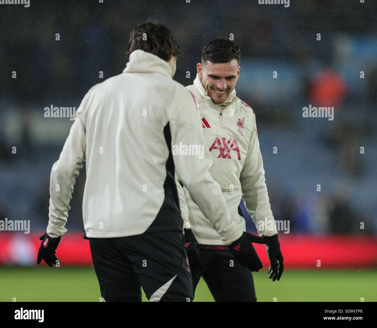 Andrew Robertson of Liverpool in the pregame warmup session during the ...
