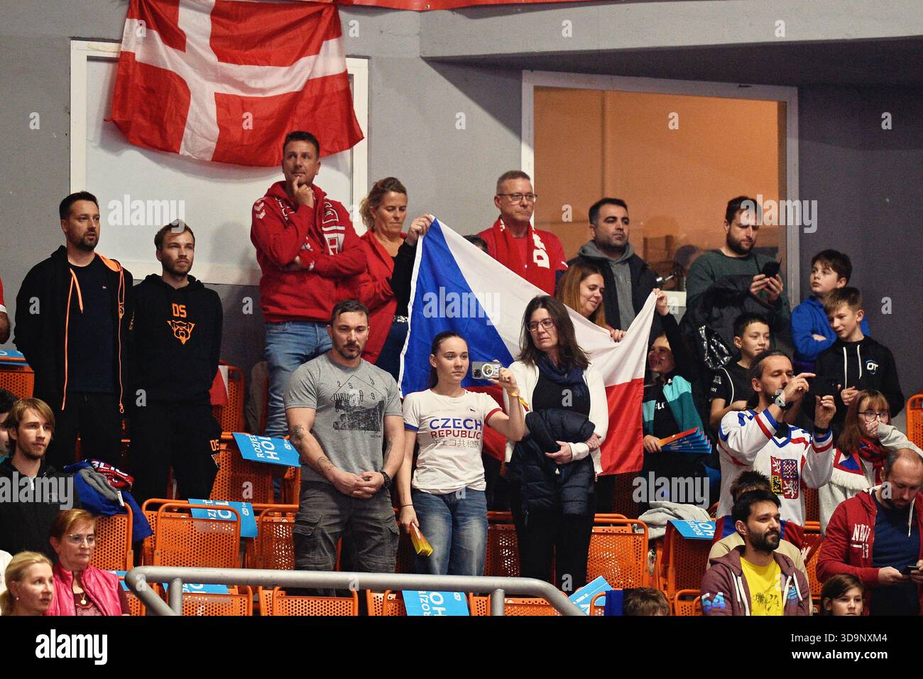 Fans during the Women's World Floorball Championships Group A match ...