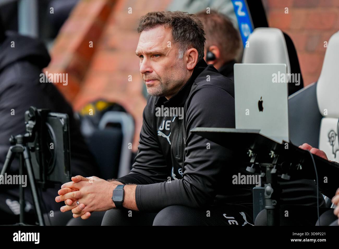 Derby County Manager John Eustace during the Sky Bet Championship match ...