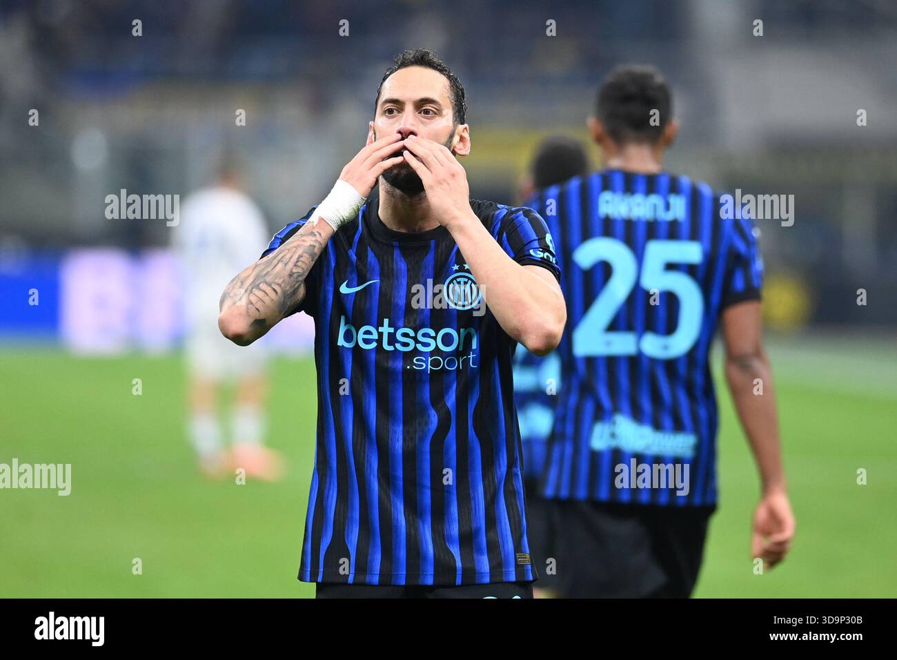 HAKAN CHALANOGLU (INTER) CELEBRATING HIS GOAL during Inter - FC ...