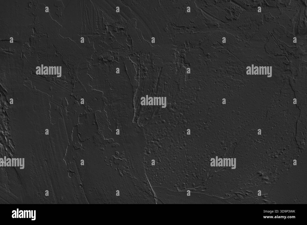 Close up, macro of black painted textured stucco wall with rough ...