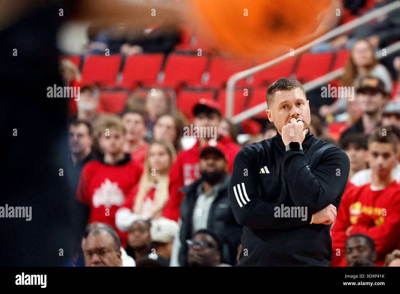 North Carolina-Asheville head coach Mike Morrell watch from the ...