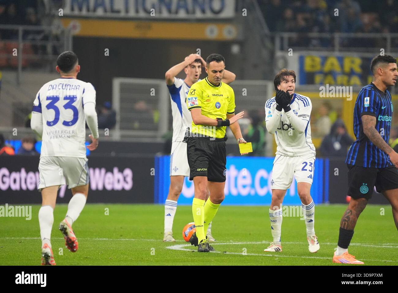 Marco Di Bello, referee during the Italian championship Serie A ...