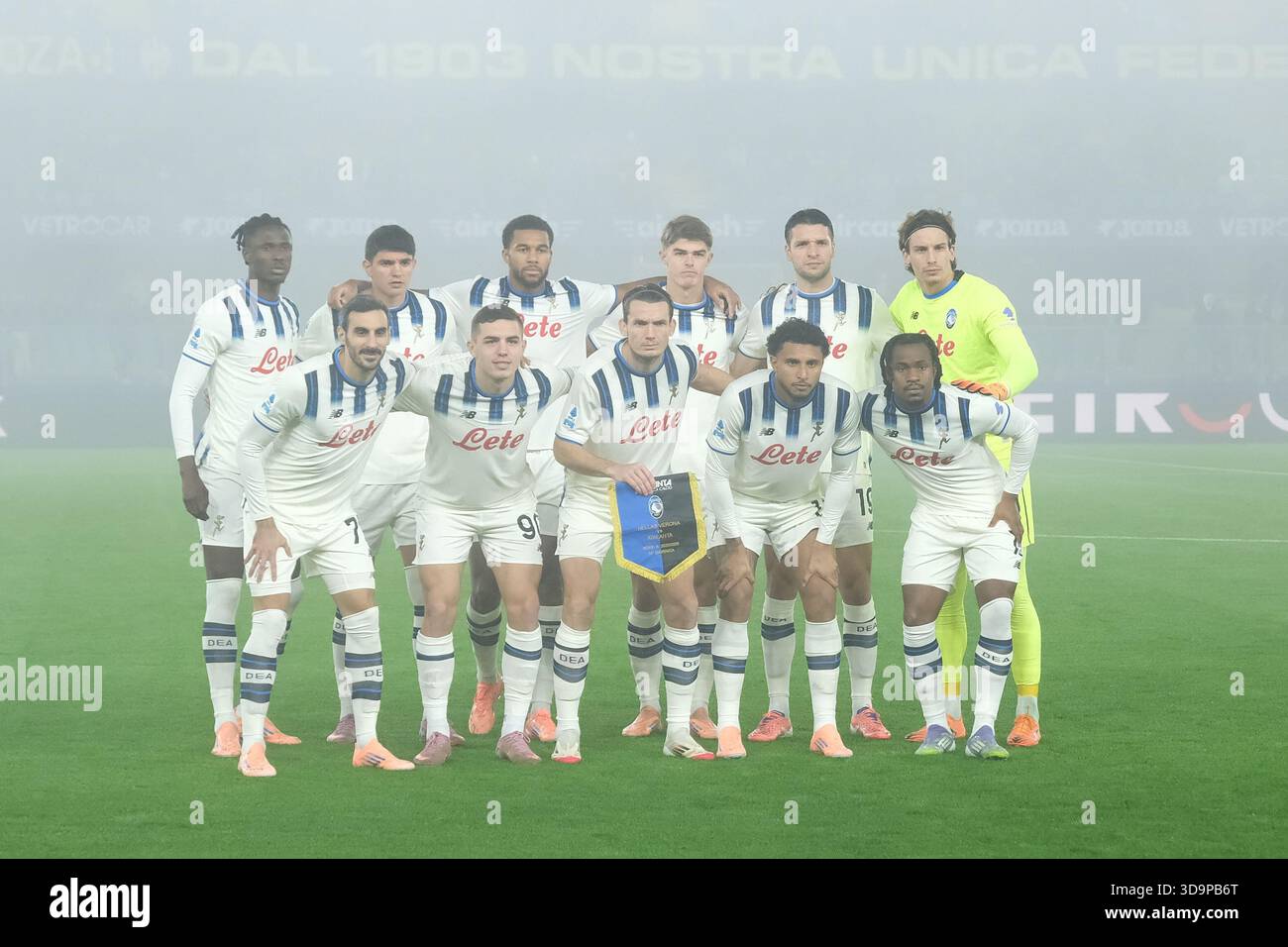 Atalanta BC Team 1907 lined up before the kick-off of the soccer match ...