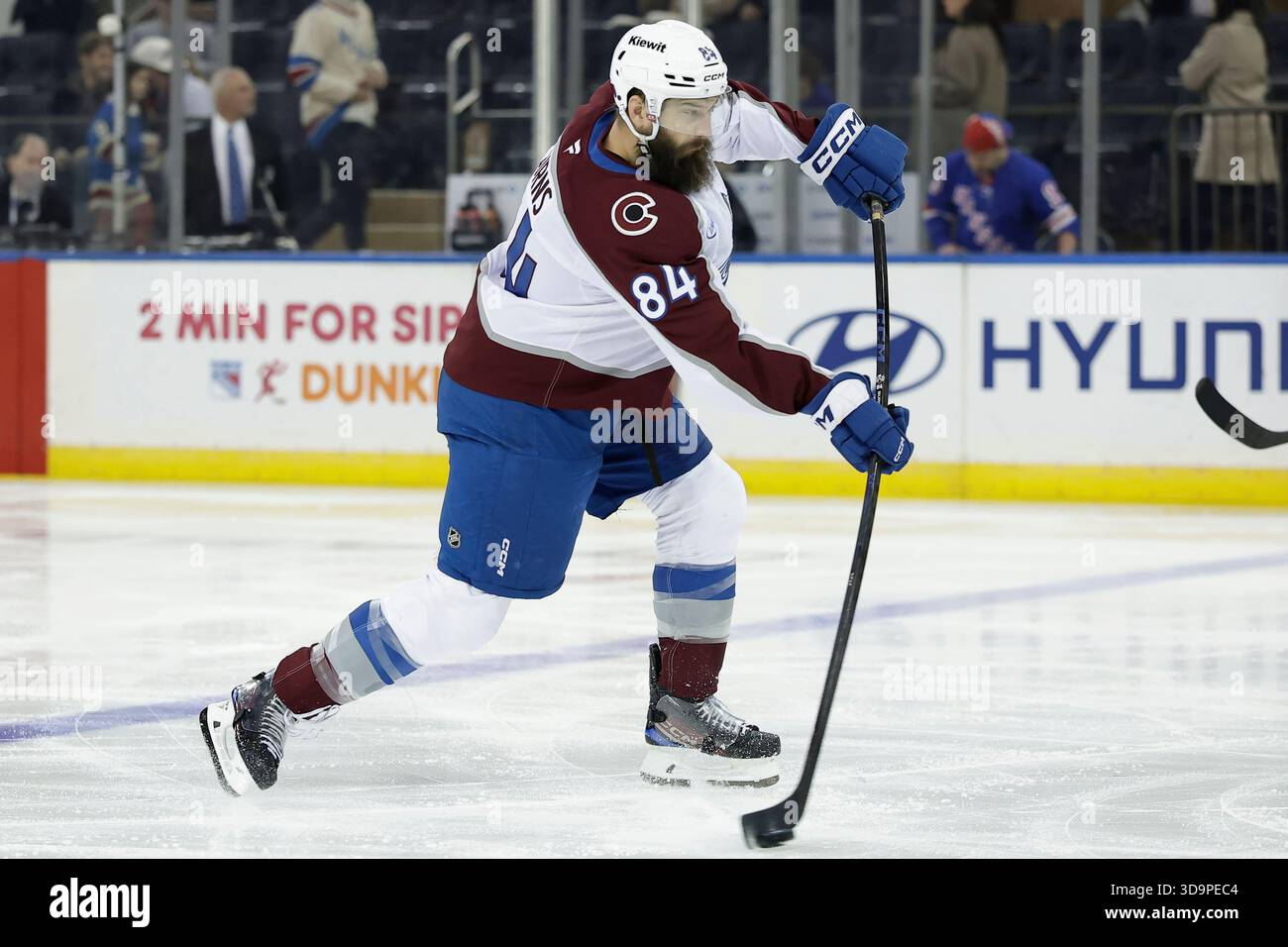 Colorado Avalanche defenseman Brent Burns (84) shoots in the second ...