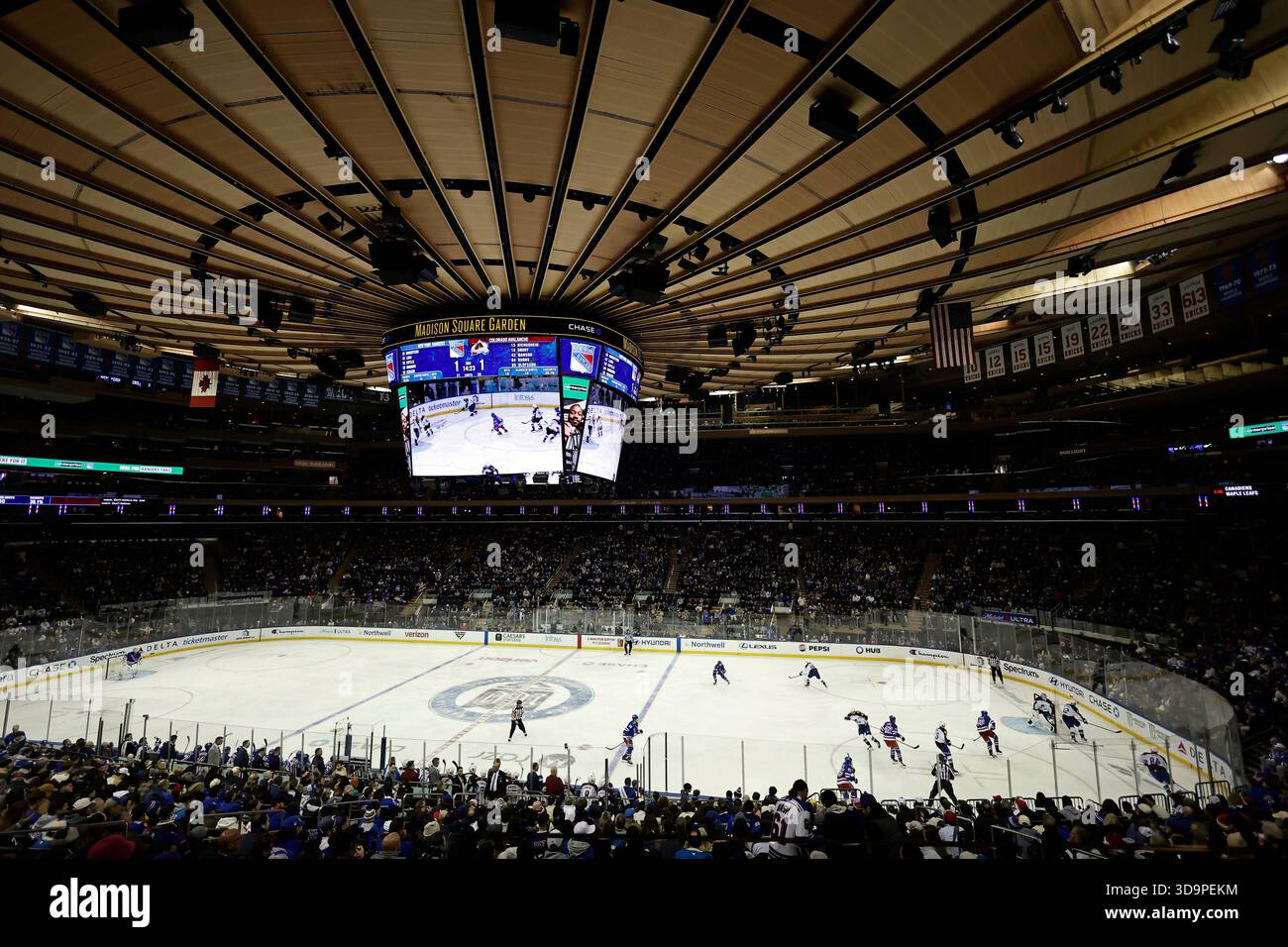 A general view of play between the Colorado Avalanche and the New York ...