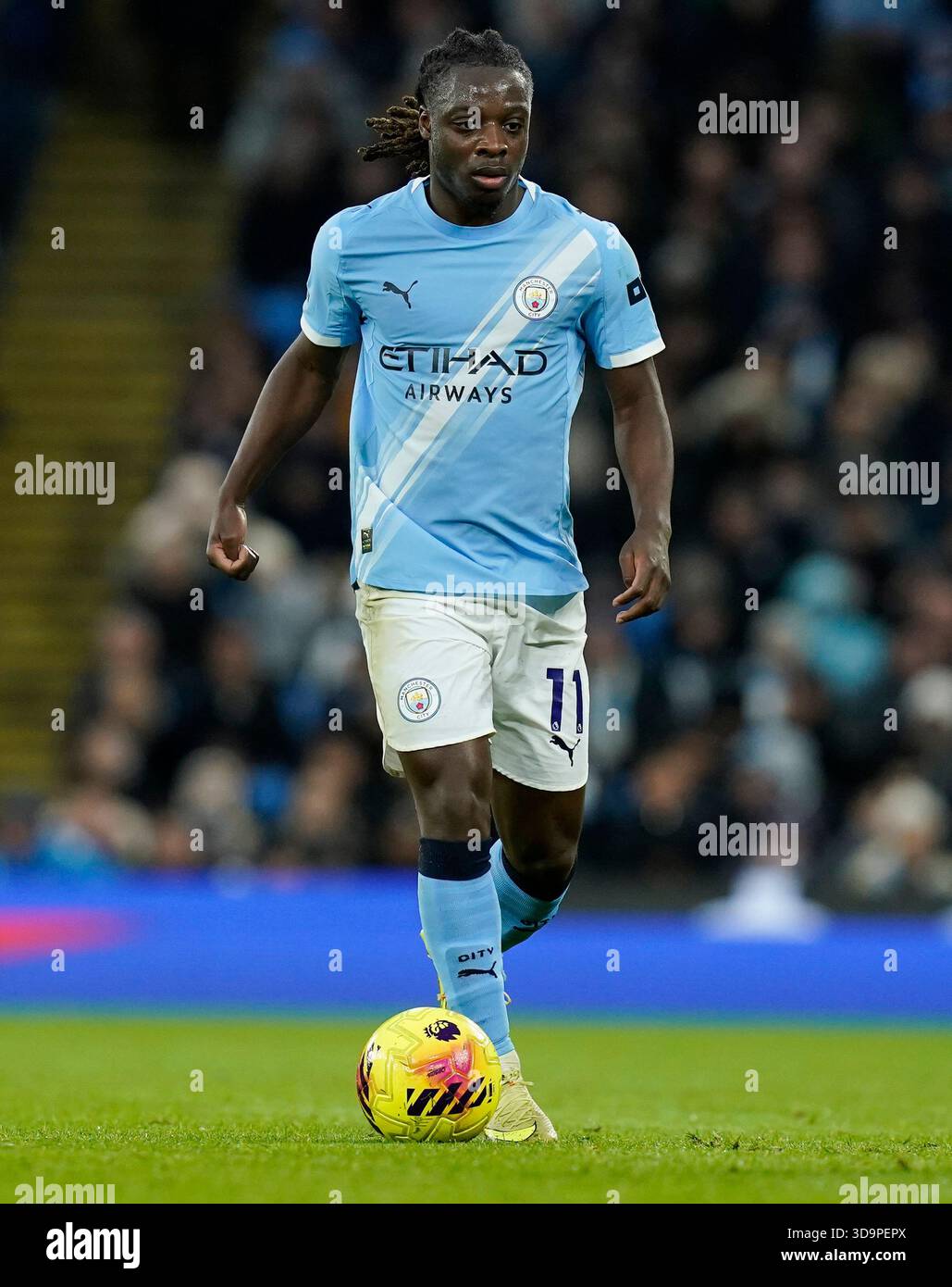 Manchester, England, 6th December 2025. Jeremy Doku of Manchester City ...