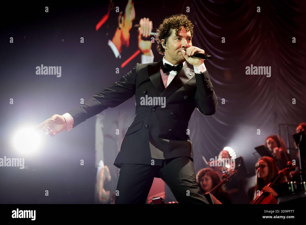 Singer David Bisbal performs his Christmas concert at the Roig Arena in ...