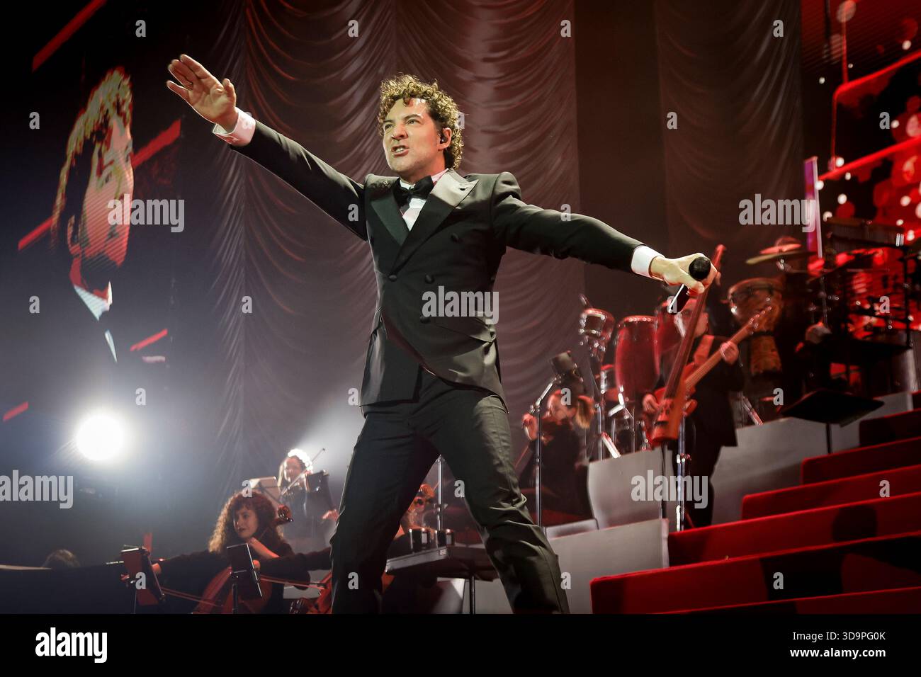 Singer David Bisbal performs his Christmas concert at the Roig Arena in ...