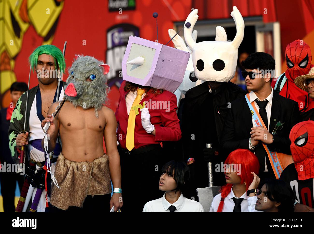 NEW DELHI, INDIA - DECEMBER 5: Cosplayers dressed as popular comic and ...