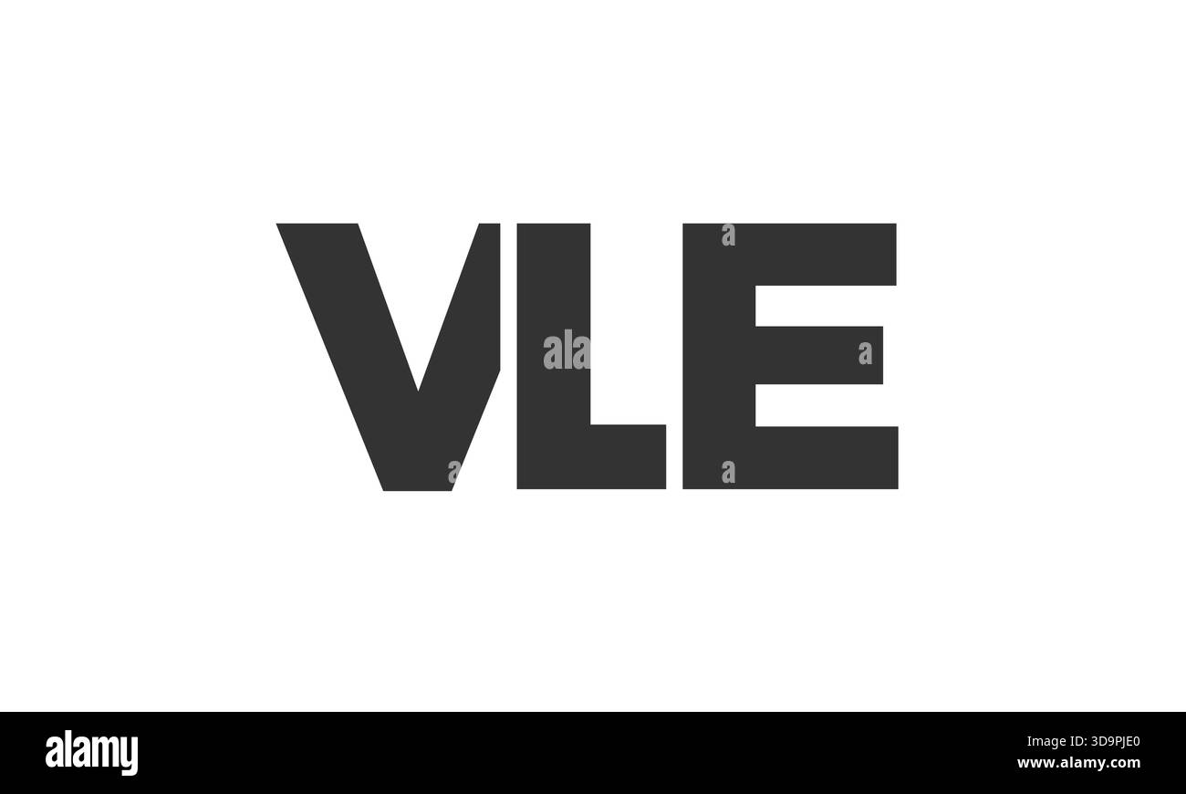 VLE logo design template with strong and modern bold text. Initial ...