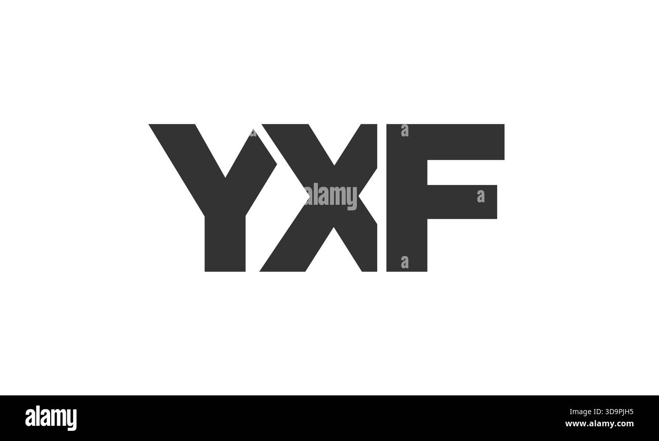 YXF logo design template with strong and modern bold text. Initial ...