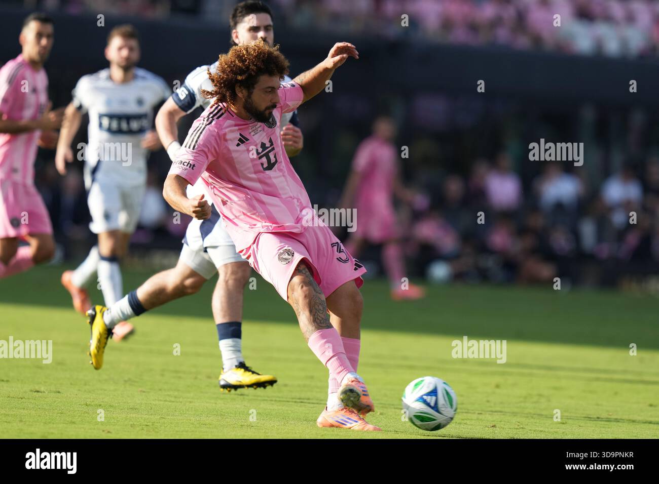 Inter Miami defender Maximiliano Falcón (37) passes the ball during the ...