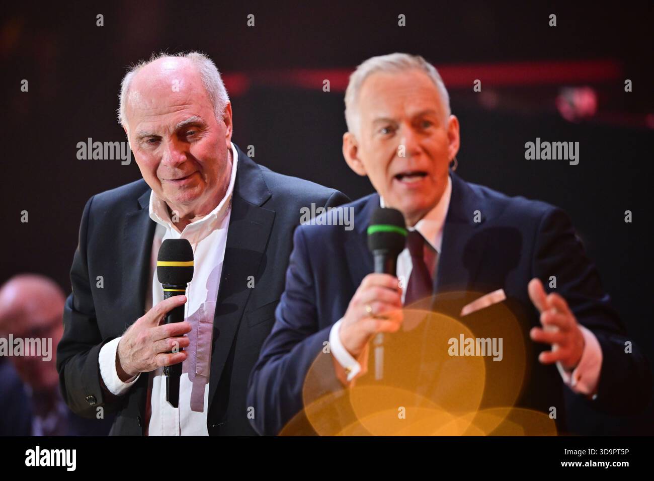 06 December 2025, Berlin: Uli Hoeneß (l), member of the supervisory ...