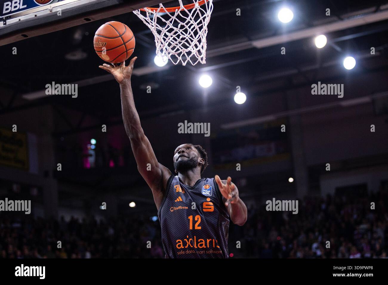 Amadou Sow (NINERS CHEMNITZ 12) -- easyCredit Basketball Bundesliga [Bundesliga], Telekom ...