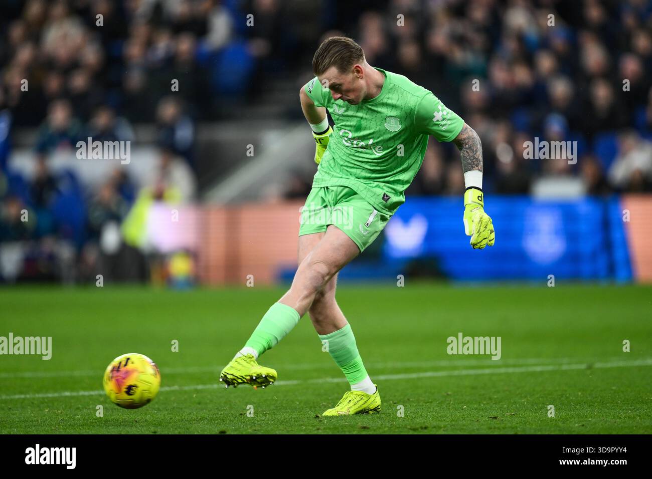 Liverpool, England, 6th December 2025. Jordan Pickford of Everton in ...
