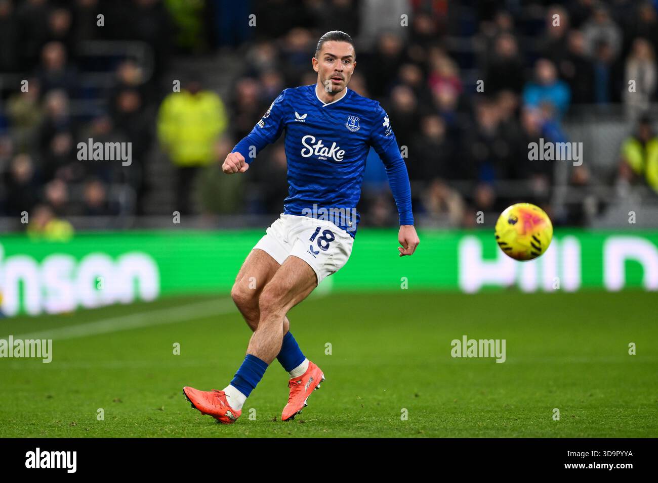 Liverpool, England, 6th December 2025. Jack Grealish of Everton in ...