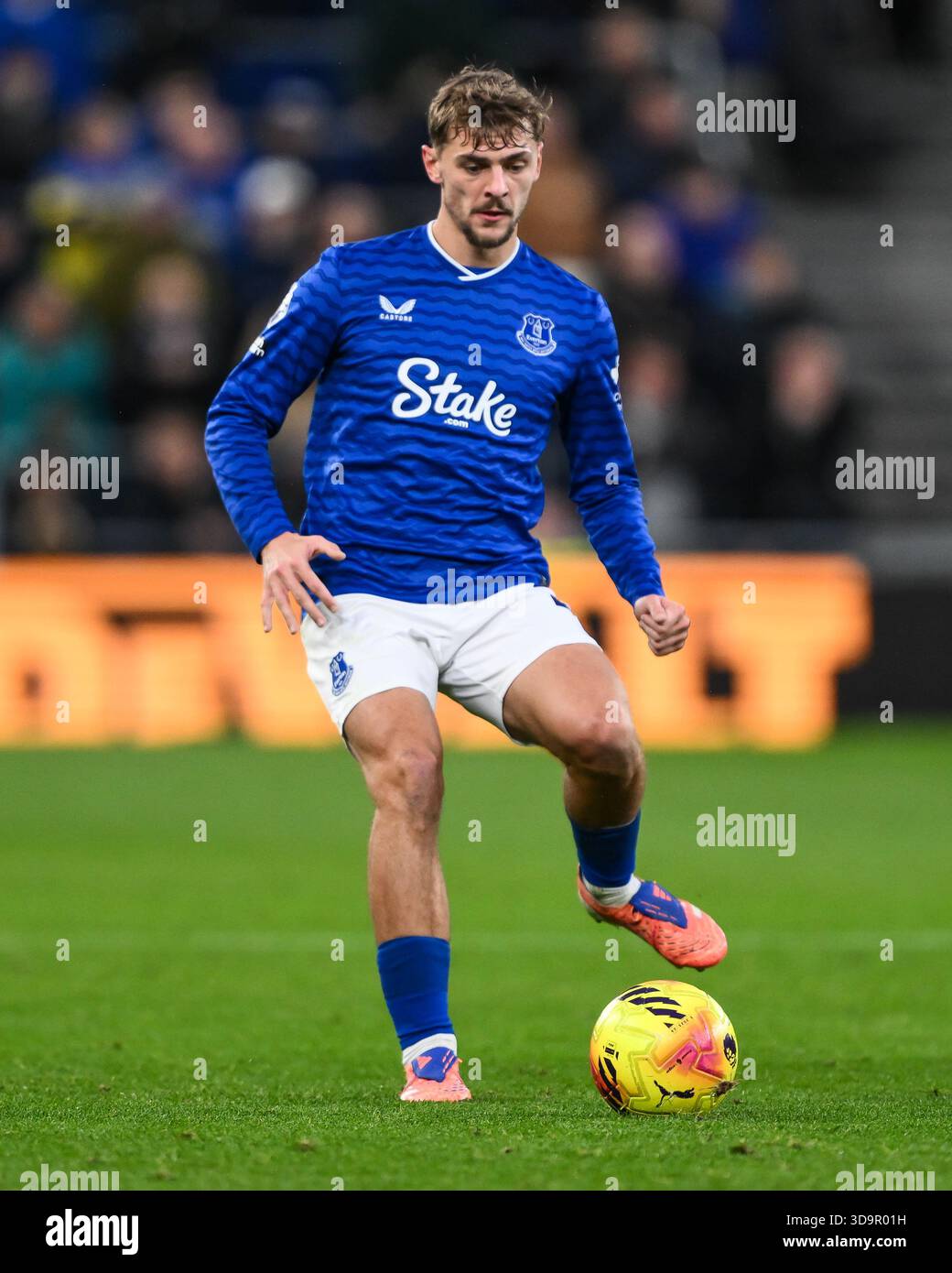 Liverpool, England, 6th December 2025. Kiernan Dewsbury-Hall of Everton ...