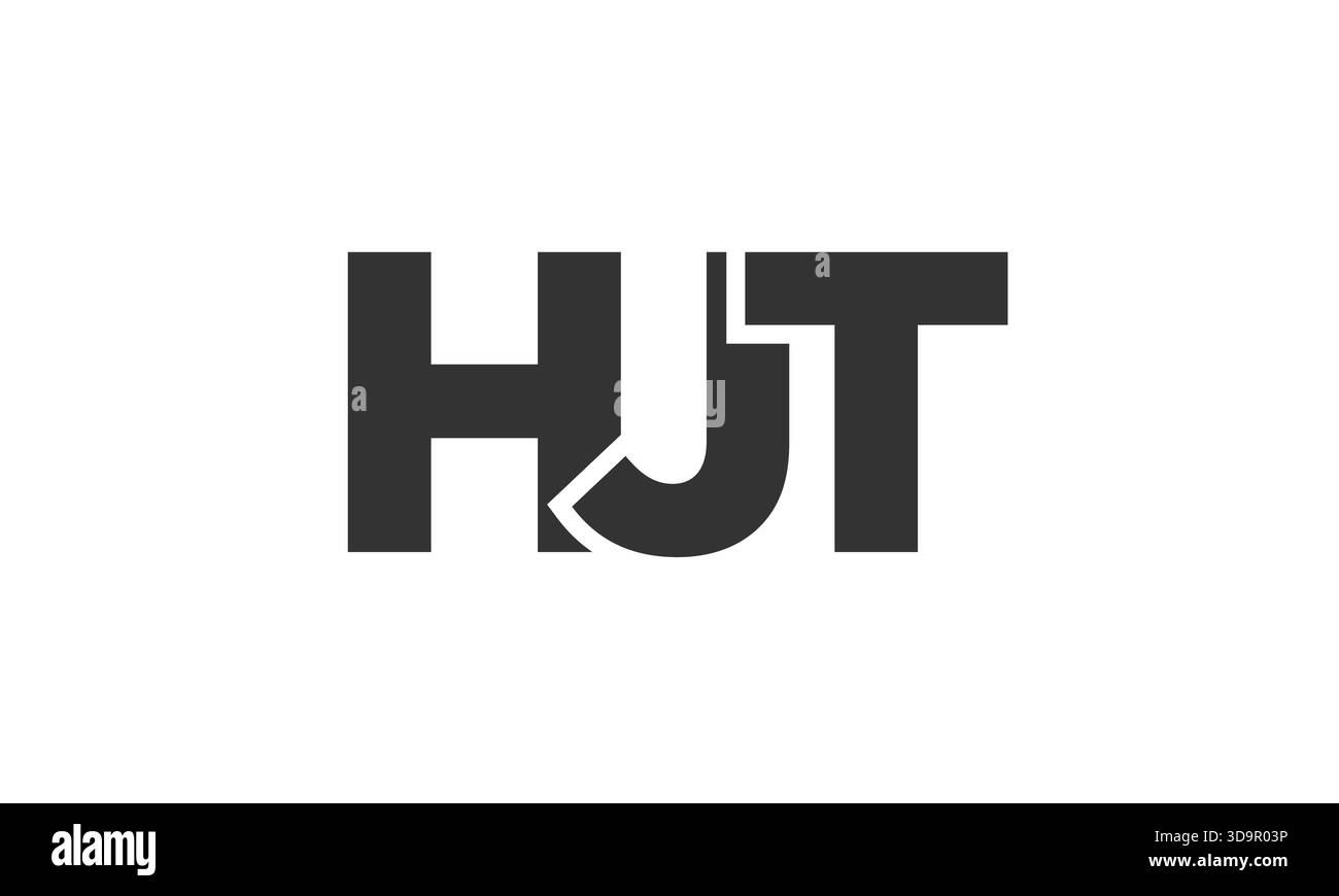 HJT logo design template with strong and modern bold text. Initial ...