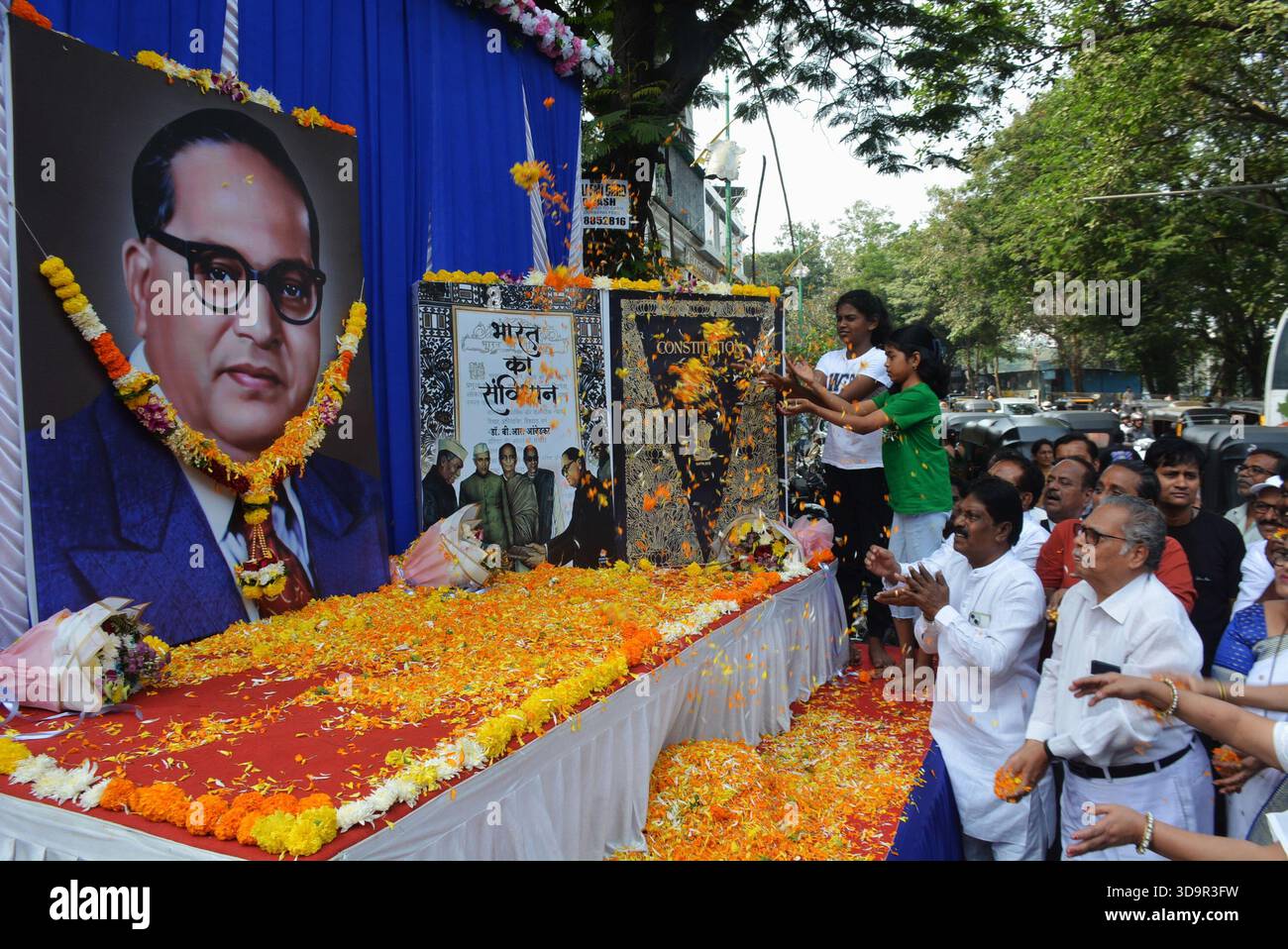 MUMBAI, INDIA - DECEMBER 6: On the occasion of the Mahaparinirvan Diwas ...
