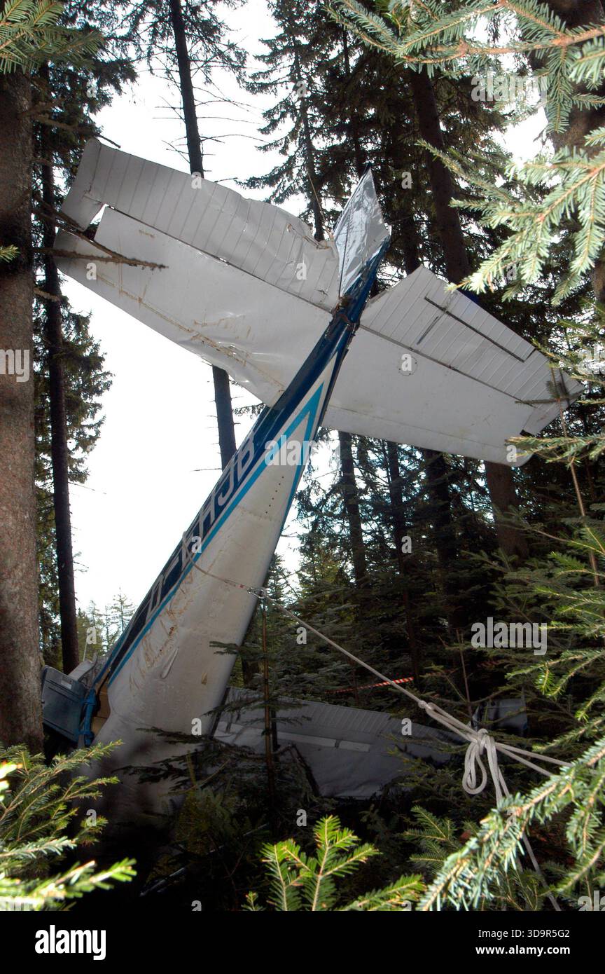 plane crash after technical or human error, accident in aviation plane ...