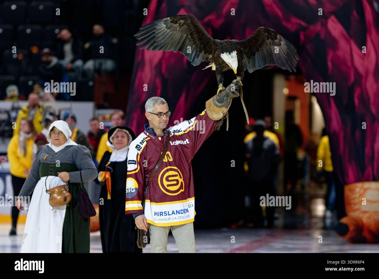 Sherkan eagle before the National League match between Geneve-Servette ...