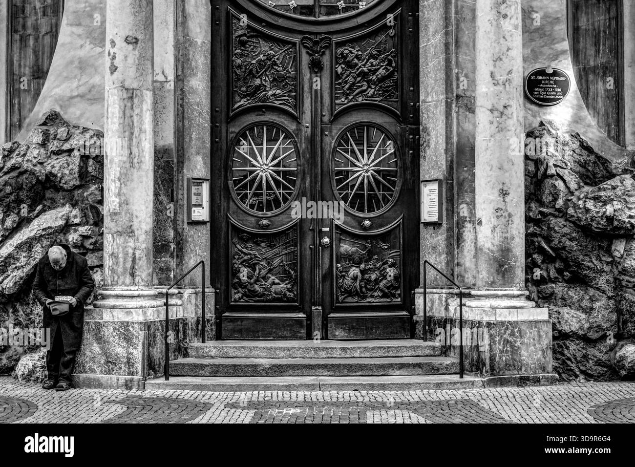 Lavish Rococo entrance to Asamkirche, the Asam brothers’ Baroque ...