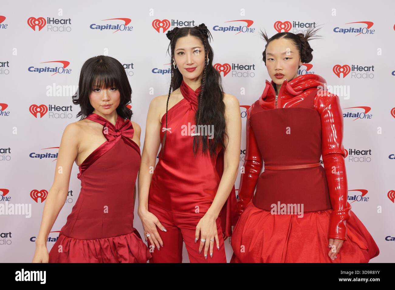 Rei Ami, EJAE, and Audrey Nuna of HUNTR/X attend iHeartRadio 102.7 KIIS ...