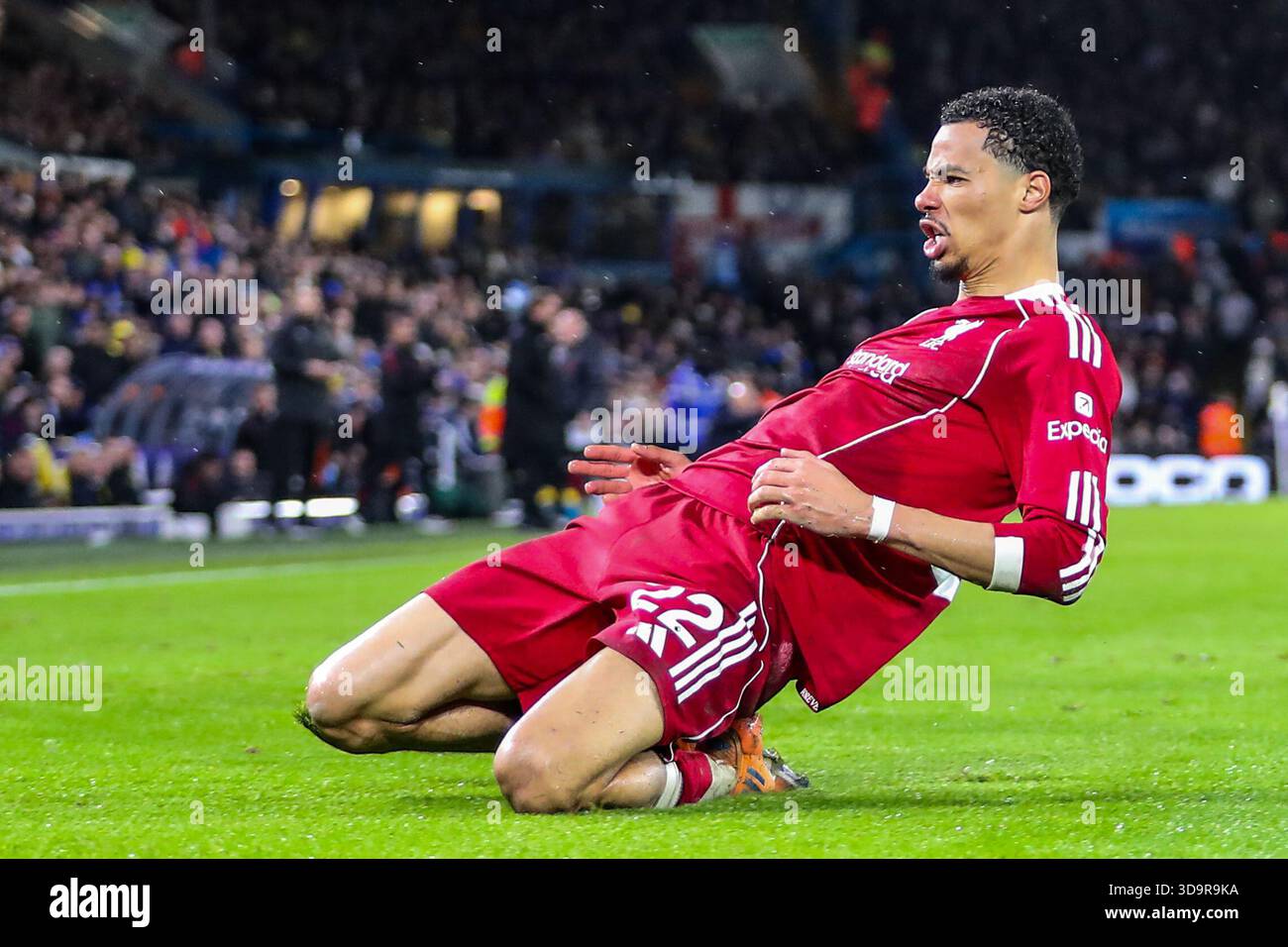 Hugo Ekitike Of Liverpool scores a GOAL 0-2 and celebrates during the ...