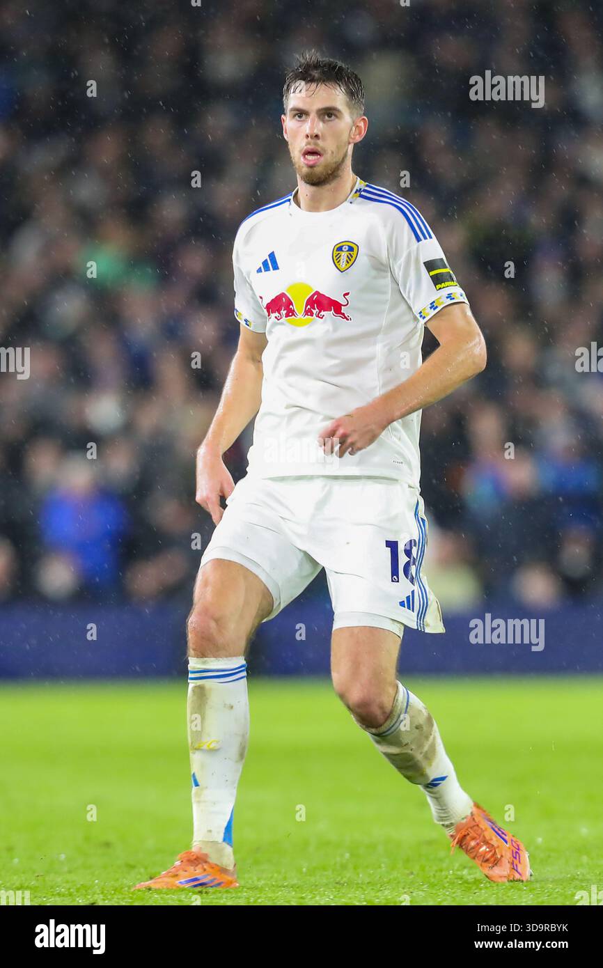 Anton Stach Of Leeds United during the Leeds United v Liverpool Premier League match at Elland ...