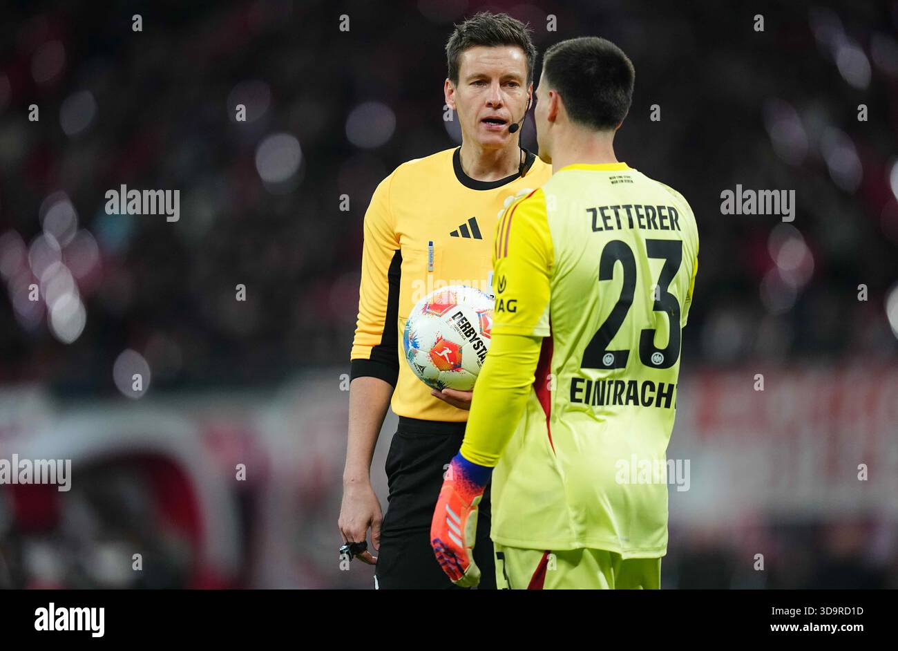 December 06 2025: Daniel Siebert gestures during a 1.Bundesliga game ...