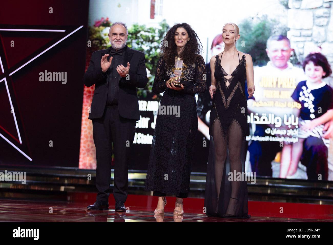 Karim Ainouz, Jihan Kikhia, Anya Taylor-Joy attends the closing ...