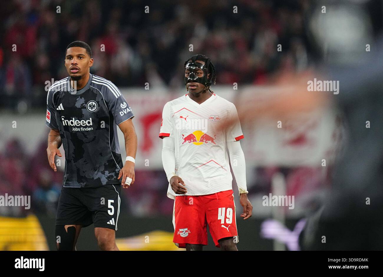 December 06 2025: Yan Diomande of RB Leipzig looks on during a 1 ...
