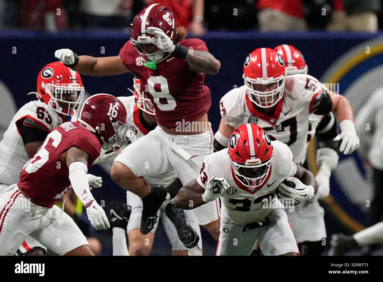 Georgia running back Chauncey Bowens (33) runs against Alabama during ...