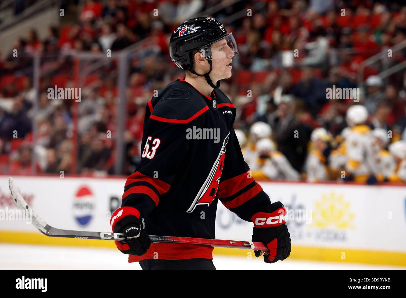Carolina Hurricanes' Jackson Blake skates against the Nashville ...