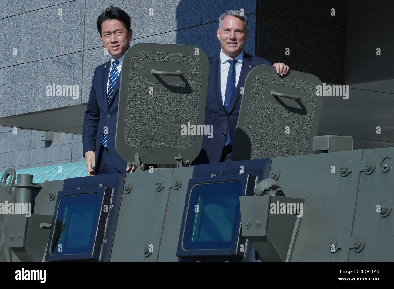 Japanese Minister of Defense Shinjiro Koizumi, left, and Australian ...