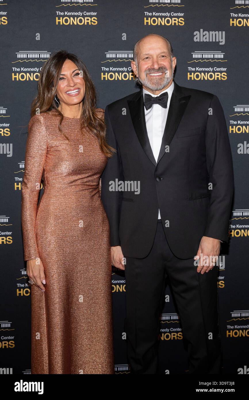 Secretary of Commerce Howard Lutnick and Allison Lambert arrive on the ...