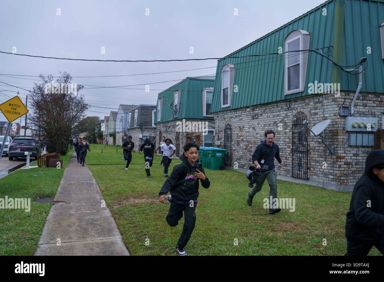 December 6, 2025, Kenner, Louisana, USA: Kids chase Border Patrol ...
