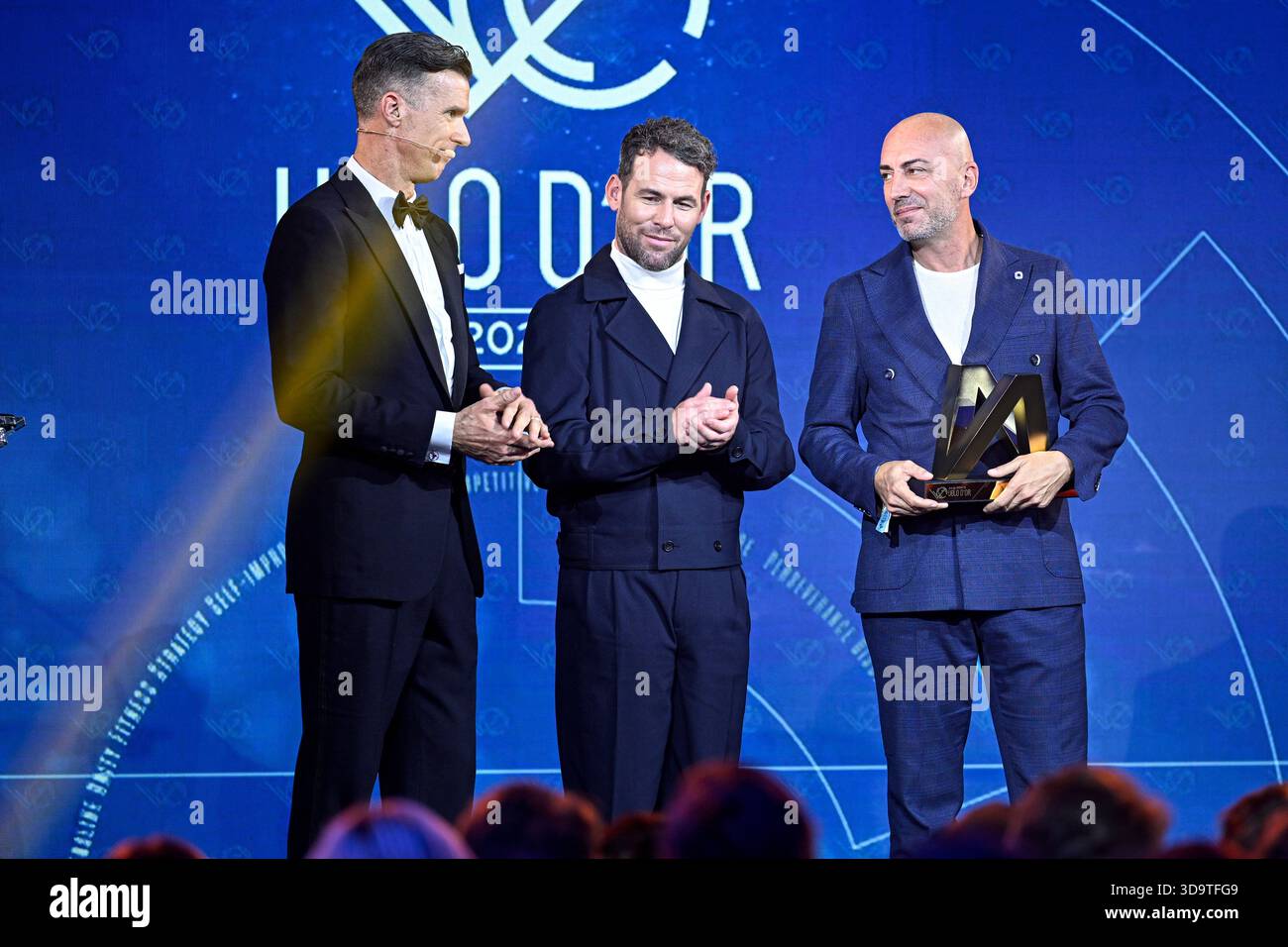 Mark Cavendish Alessandro Alex Carera David Millar with the trophy ...