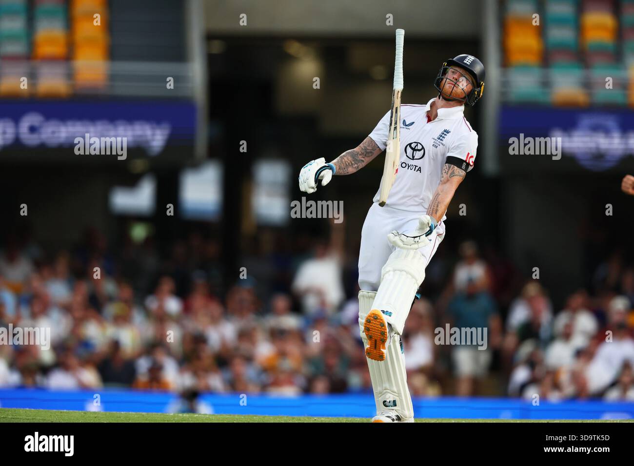 England's captain Ben Stokes throws bat after loosing his wicket during ...