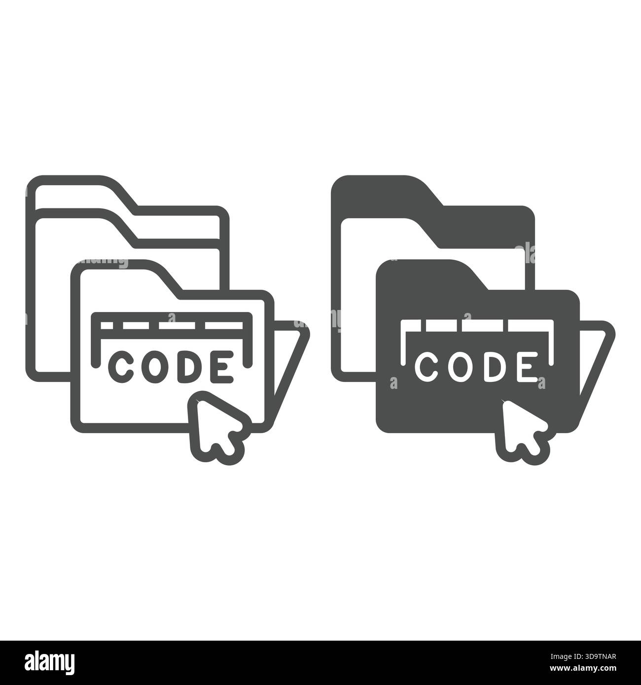 Code data folder cursor hi-res stock photography and images - Alamy