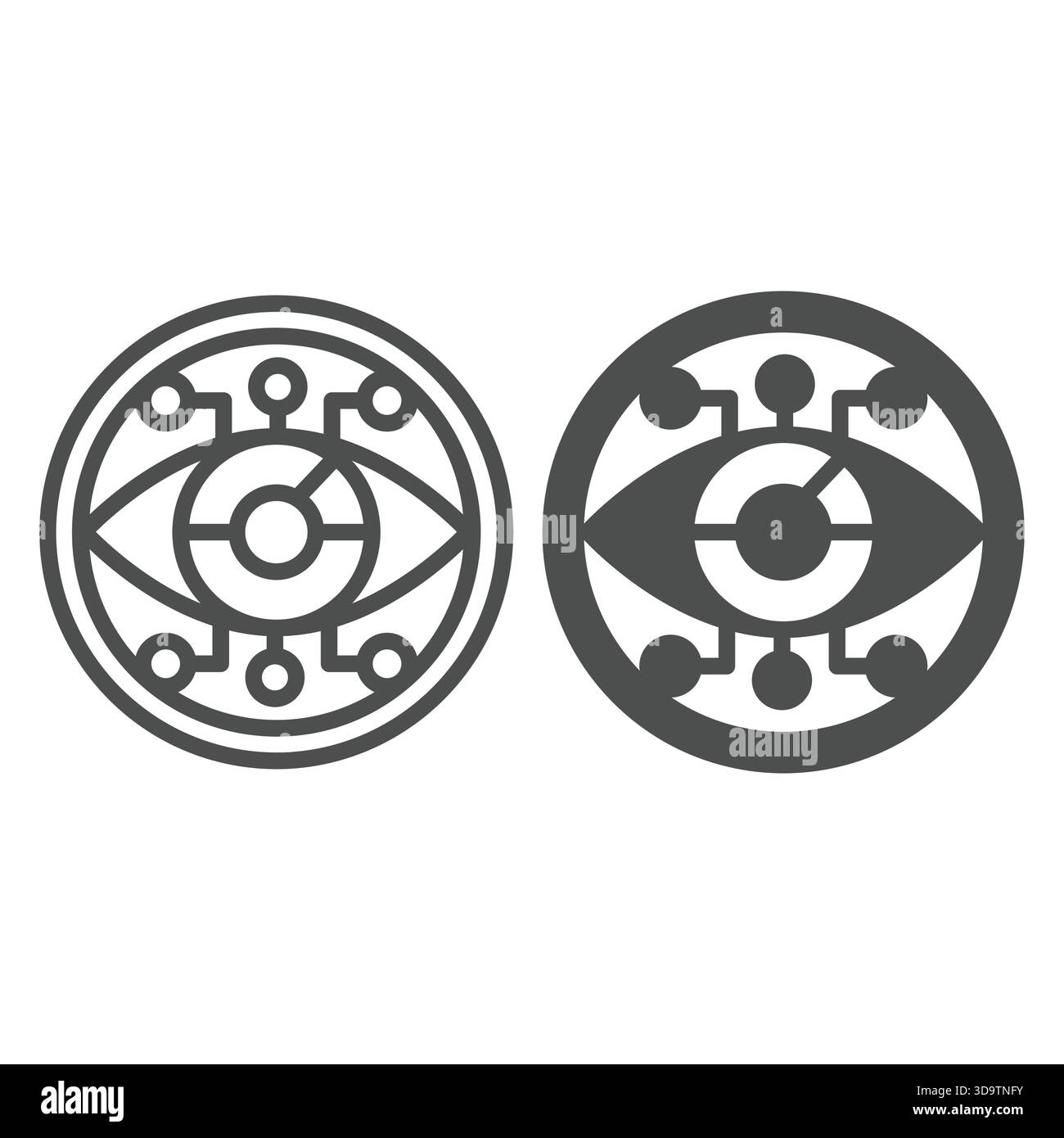 Eye circle connections line hi-res stock photography and images - Alamy