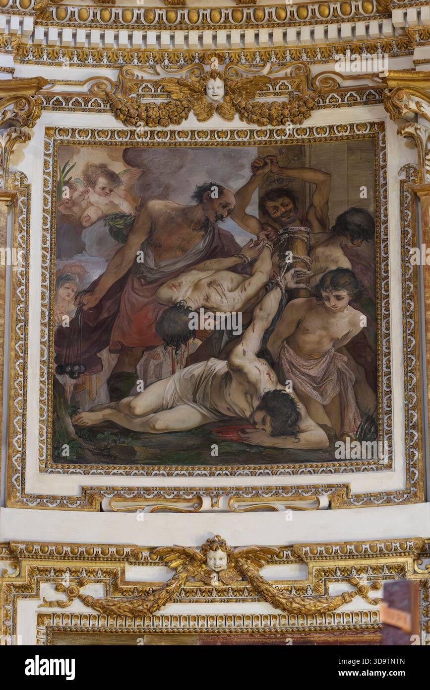 Rome. Italy. Basilica dei Santi Quattro Coronati. Fresco in the apse by ...