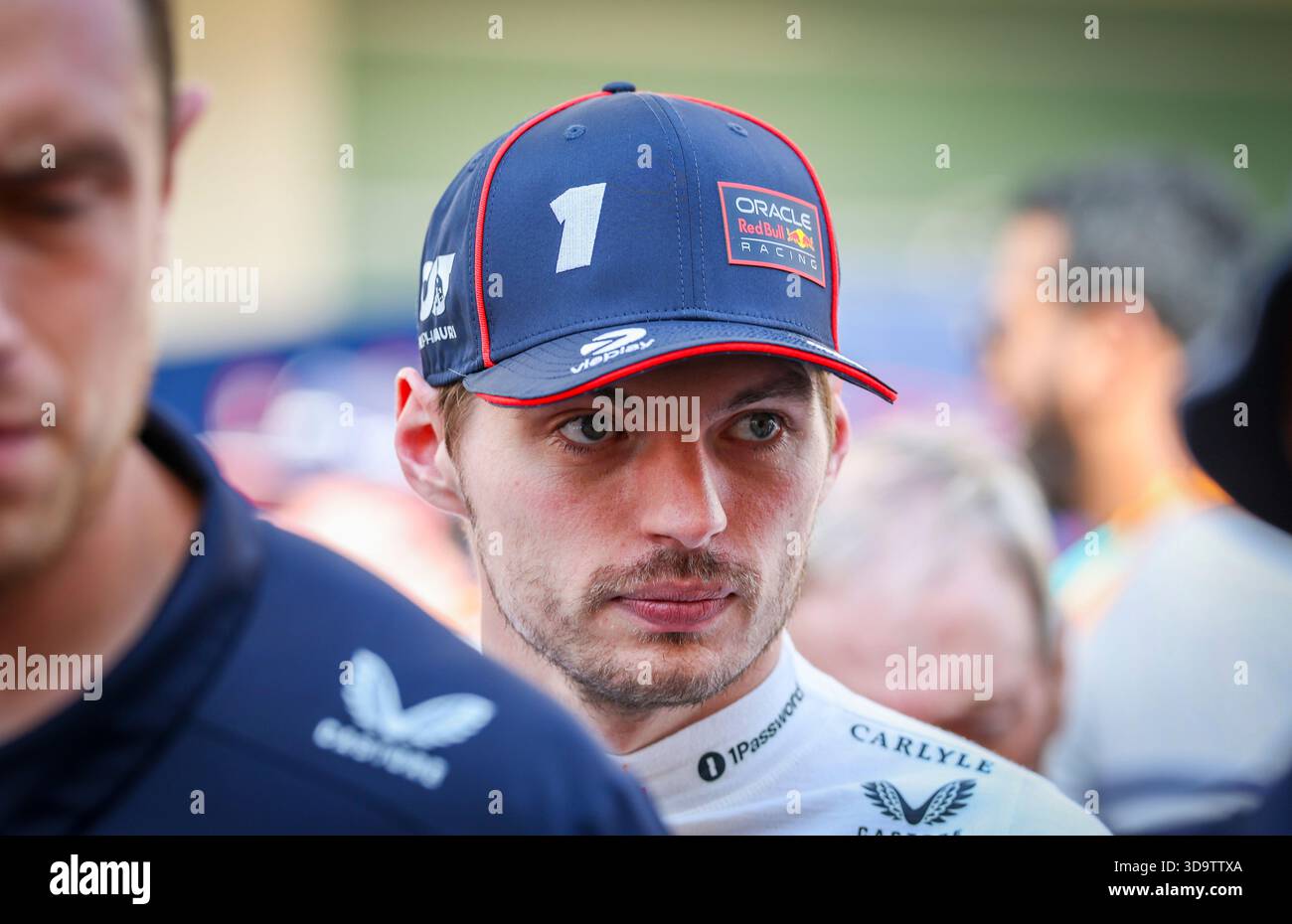Max Verstappen 1 (NED), Oracle Red Bull Racing RB21 arrives during Race ...